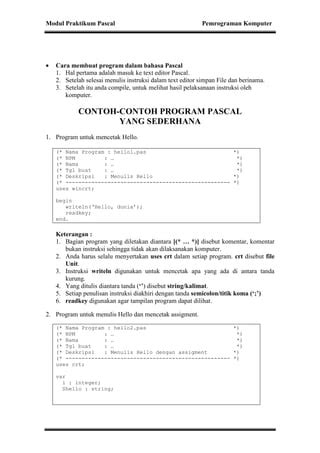 Pascal Pengenalan Pdf