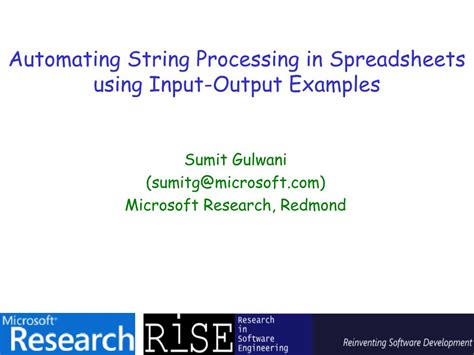Ppt Automating String Processing In Spreadsheets Using Input Output Examples Powerpoint