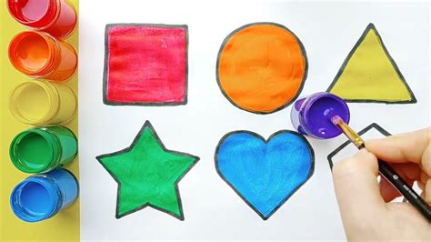 [영어놀이] 도형을 따라 그리고 색칠하기 모양 배우기 Coloring Shapes And Learn Shapes Names In English 색칠놀이 색칠