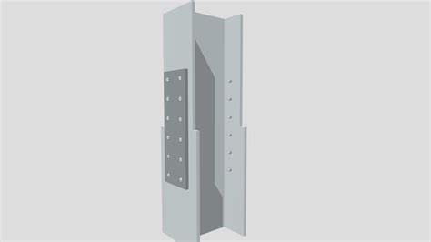 column splice connection 3d model by ahladita [3958fda] sketchfab