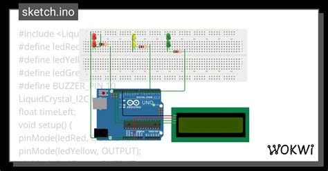 Lampu Merah Danan Wokwi Esp32 Stm32 Arduino Simulator