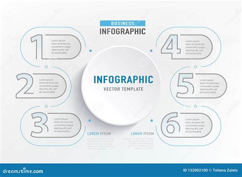 Infograph Step Element Circle Graphic Chart Diagram Business Graph Design Stock Vector