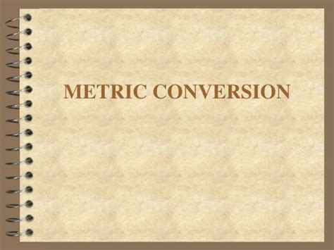 Ppt Metric Conversion Powerpoint Presentation Free Download Id9200732