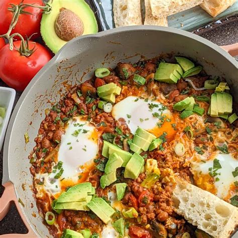 Piquant Chorizo Beans And Eggs Skillet Just Maika Cooking
