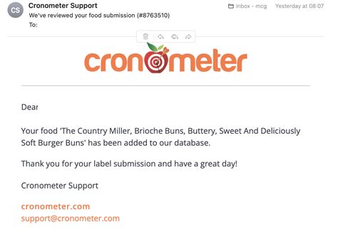 If Anyone Is Wondering How Long It Takes For Foods To Be Added — Welcome To The Cronometer