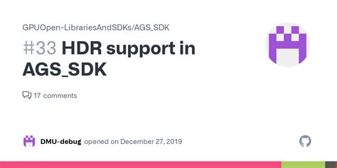 Hdr Support In Ags Sdk Issue Gpuopen Librariesandsdks Ags Sdk Github