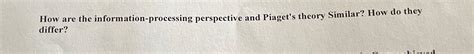 Solved How Are The Information Processing Perspective And