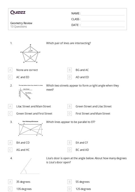 50 Geometry Worksheets For 6th Class On Quizizz Free And Printable