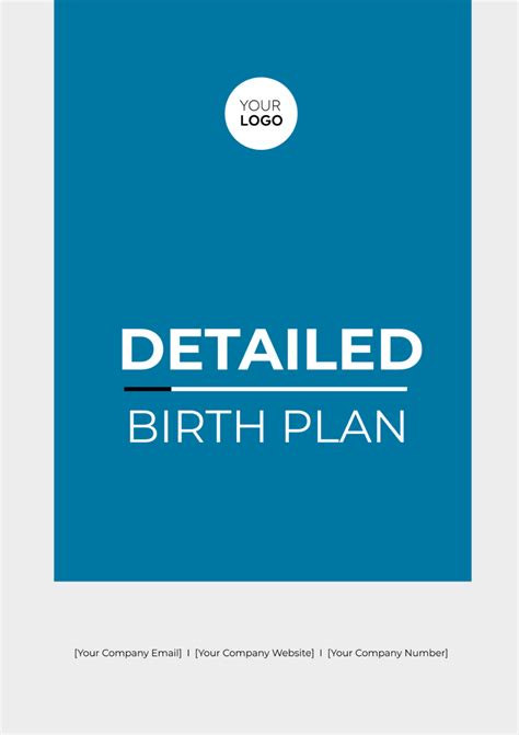 Detailed Birth Plan Template Pl