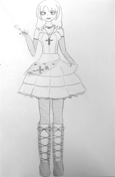 Goth Girl Drawing By Angelicxpink On Deviantart