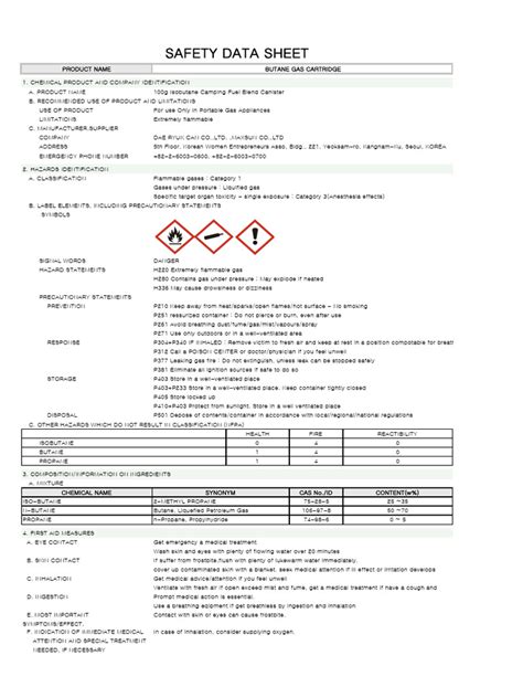 Safety Data Sheet Pdf Firefighting Propane