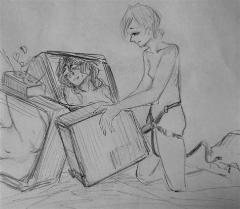 Rule 34 50127530 Pixiv Black And White Female Female Penetrating Heart Human Penetrating