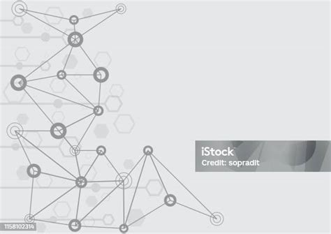 추상 기하학적 연결 선과 점 간단한 기술 그래픽 배경입니다 그림 벡터 디자인 네트워크 및 연결 개념입니다 0명에 대한 스톡 벡터