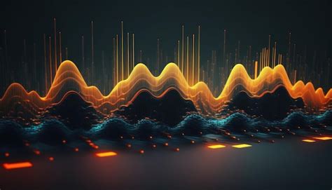 Premium Ai Image An Abstract Representation Of Sound Waves And Music Frequencies Generative Ai