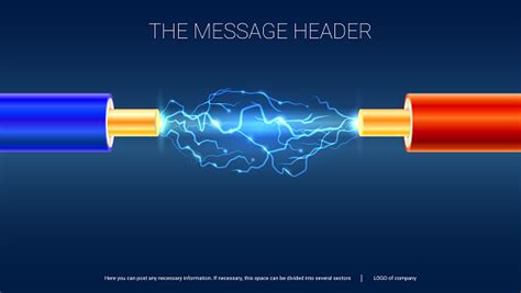 전기 케이블 불꽃 프레 젠 테이 션 포스터 표지 배너 또는 광고에 대 한 수평 디자인 색된 절연 전선 사이 전기 아크에 구리 전기 케이블 개념에 대한 스톡 벡터 아트 및