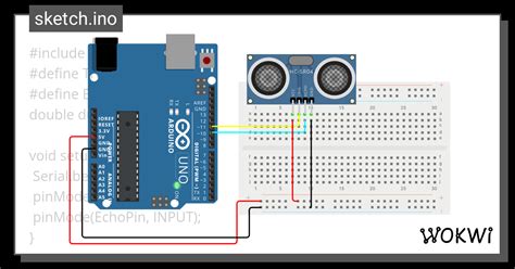 Ultrasonic Senser Wokwi ESP32 STM32 Arduino Simulator