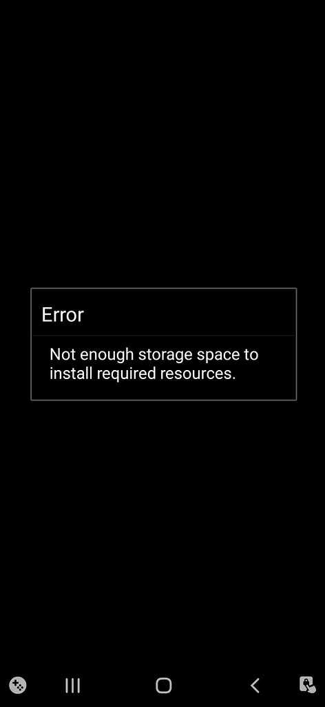 Samsung S22 Broken With Unity Not Enough Storage Space To Install