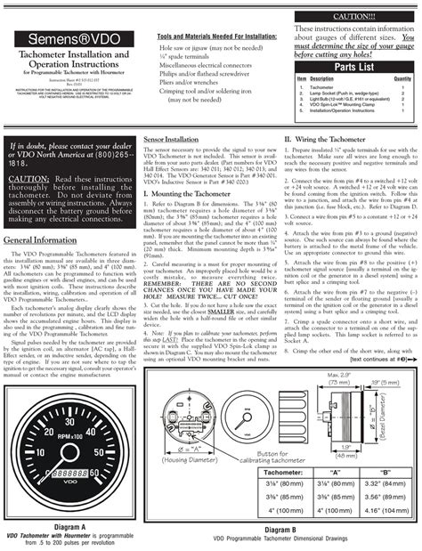 Siemens Vdo Installation And Operation Instructions Manual Pdf Download Manualslib