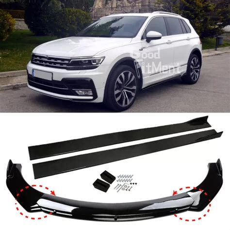 GlÄnz Frontspoiler Spoilerschwert Lippe Seitenschweller Für Vw Tiguan