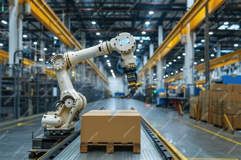 Premium Photo Smart Robot Arm Systems For Warehouse And Factory Automation
