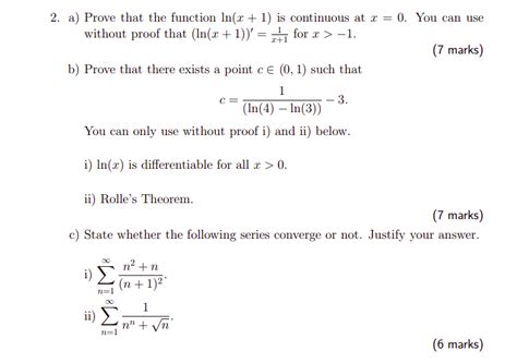 Solved 2 A Prove That The Function In 2 1 Is Chegg Com