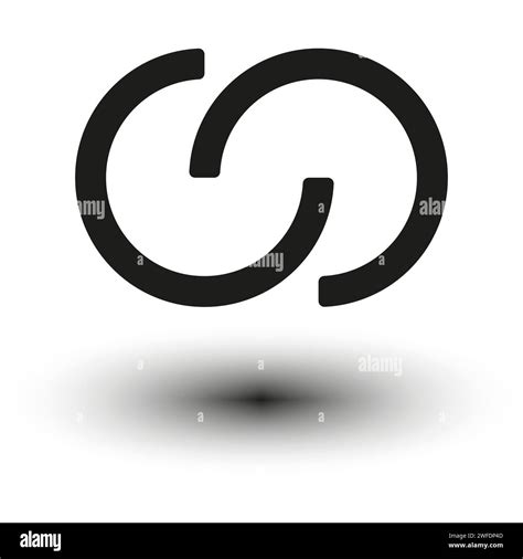 Interlocking Circles Symbiosis Integration Icon Interlocking Rings As Abstract Connection