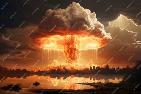 Premium Ai Image Mushroom Cloud Illustration