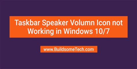 volume not on taskbar