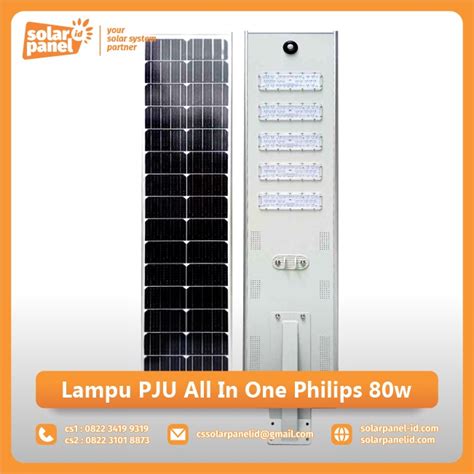 JUAL Lampu PJU All In One Philips Watt SOLARPANEL ID