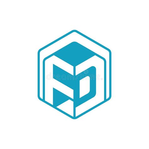 Fd Letter Hexagon Vector Logo Design Stock Vector Illustration Of Hexagon Business 318169419