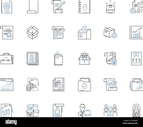 Procedural Documents Line Icons Collection Templates Guidelines Instructions Checklists