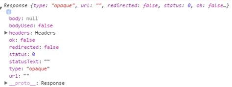 javascript handle response syntaxerror unexpected end of input when using mode no cors