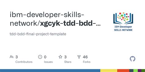 github ibm developer skills network xgcyk tdd bdd final project template tdd bdd final
