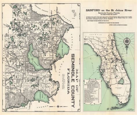 Sanford Florida Seminole County Florida Geographicus Rare Antique Maps