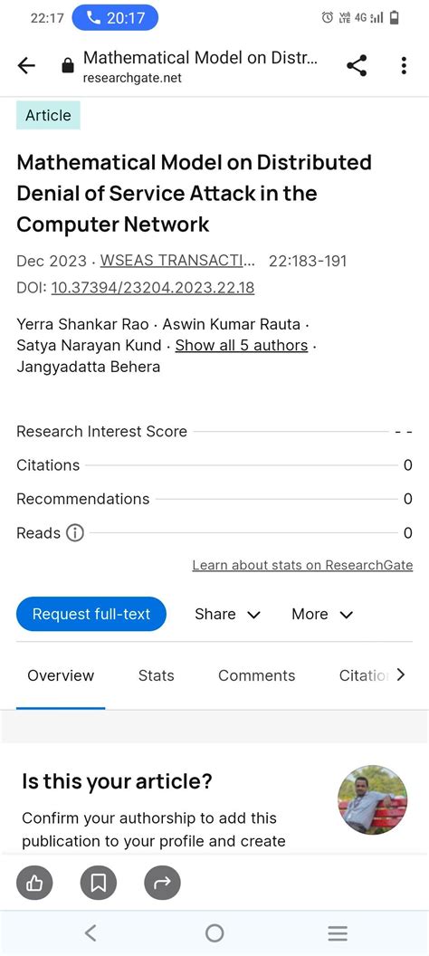 Yerra Shankar Rao On Linkedin One Of Paper Has Been Published Recently