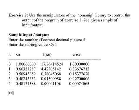 Exercise 1 The Following Iterative Method Is Called Chegg Com