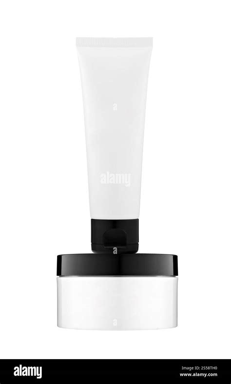 Cream Container With Tube Isolated On White Background Cream Container
