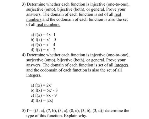 Solved Determine Whether Each Function Is Injective Chegg