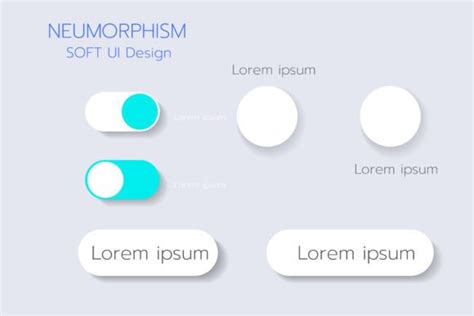 Neumorphism Botton Soft UI Design Graphic By Atit956 Creative Fabrica