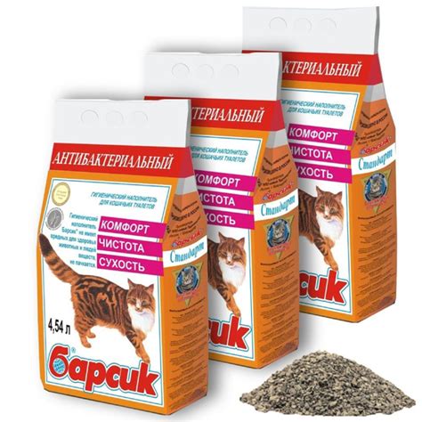 Наполнитель для кошачьего туалета Барсик Рыжий 4 54л 3 упаковки купить на Ozon по низкой цене