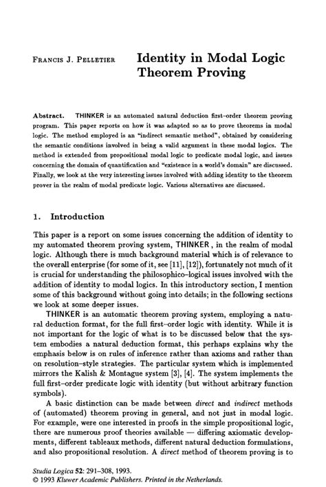 PDF Identity In Modal Logic Theorem Proving