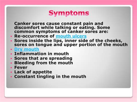 Ppt Canker Sore Causes Symptoms Diagnosis And Treatment Powerpoint Presentation Id
