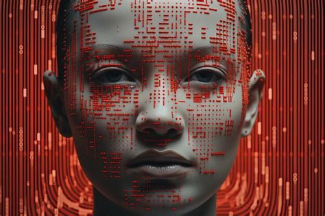 Premium Ai Image An Image Of A Womans Face With Red Lines On It
