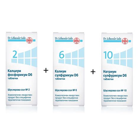 Шуслерови соли Комбинация при поленова алергия 2 6 и 10 3x80 броя