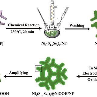 Schematic Illustration For The Synthesis Of Core Shell Ni 3 S 1x Se X Download Scientific