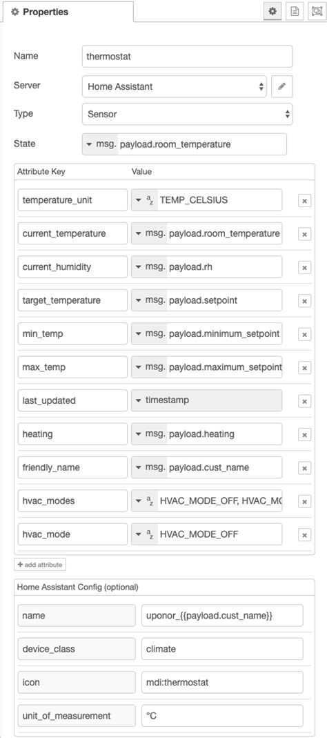 Example Of Node Ha Entity Ideally Using For Climate Thermostat Temperature Node Red