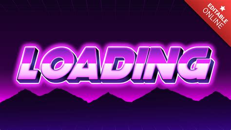 Loading Synth Wave Retro Font Style Text Effect Generator