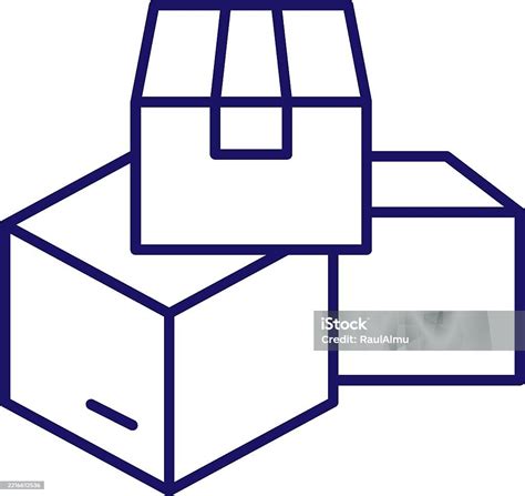 접힌 상자는 간단한 선형 이미지 모음을 간략하게 설명합니다 편집 가능한 스트로크 웹 사이트 책 카드 앱에 적합 0명에 대한 스톡 벡터 아트 및 기타 이미지 Istock