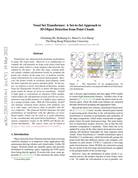 voxel set transformer a set to set approach to 3d object detection