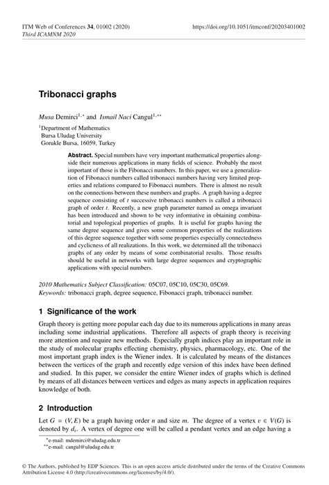 pdf tribonacci graphs